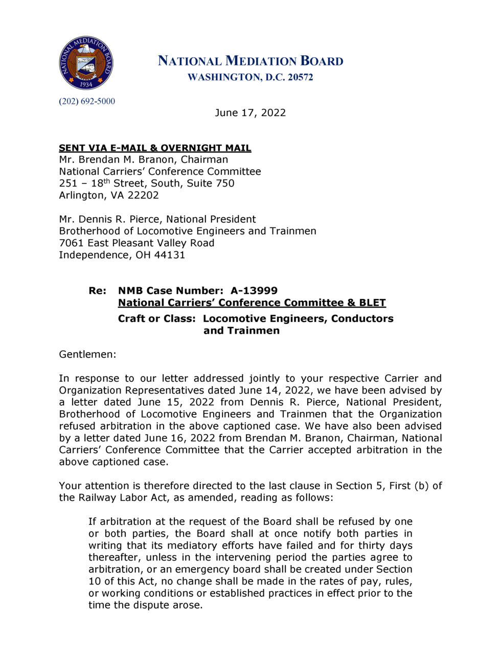 National Contract Negotiations | Brotherhood of Locomotive Engineers ...