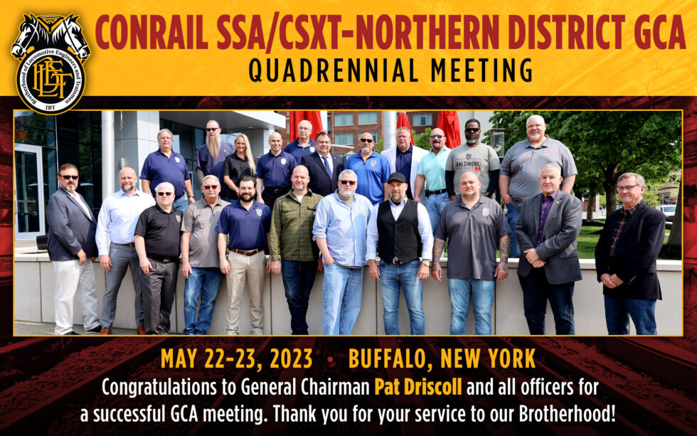 Driscoll reelected Conrail General Chairman | Brotherhood of Locomotive ...