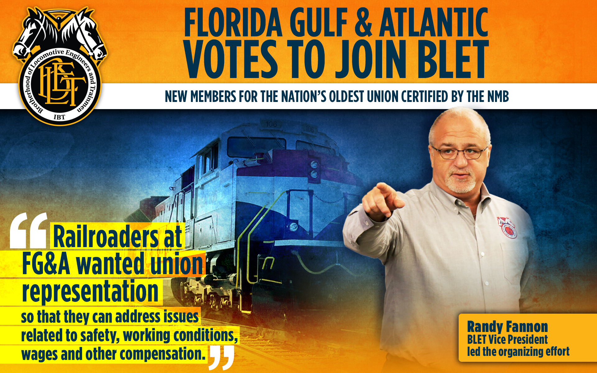 Florida Gulf and Atlantic Railroad workers vote to join BLET ...