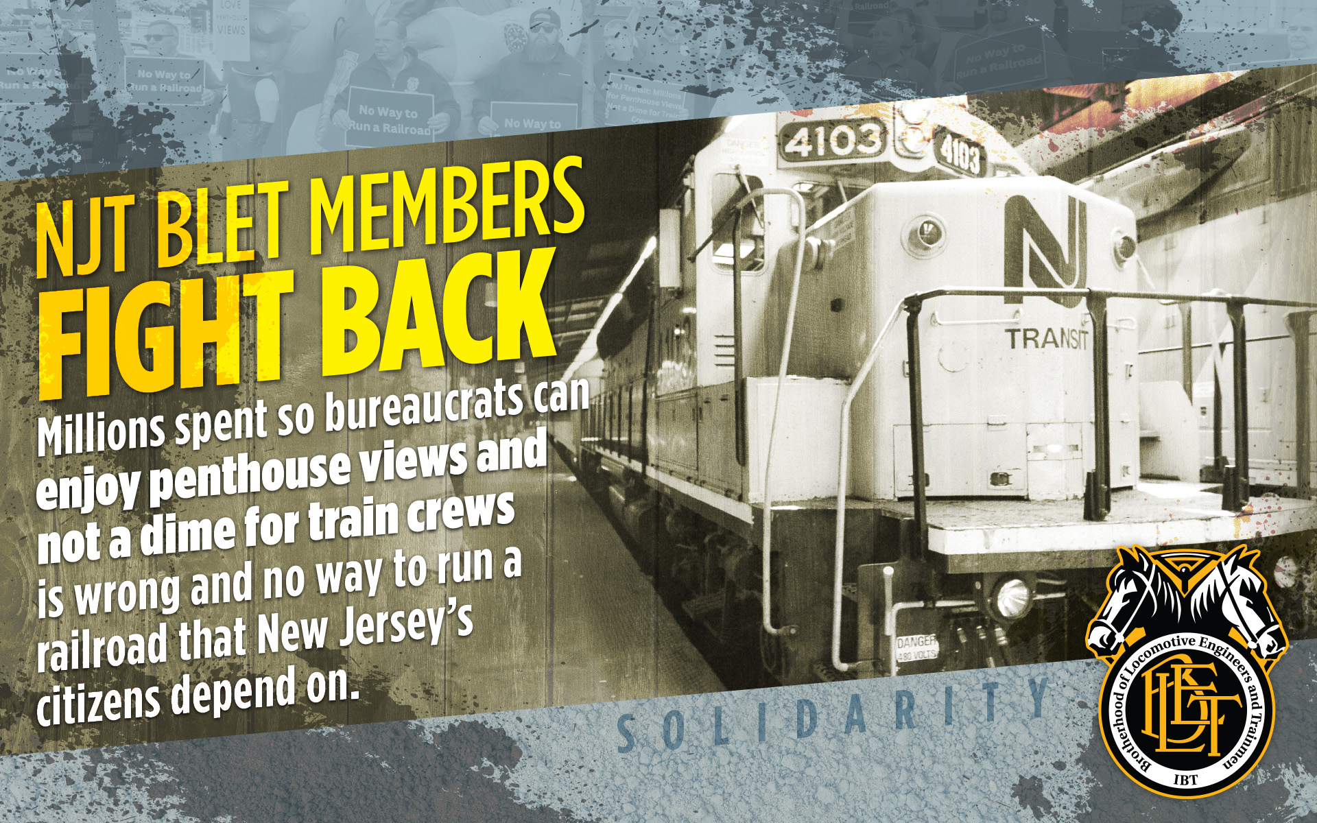 BLET members take fight for a fair contract at NJ Transit to the State ...