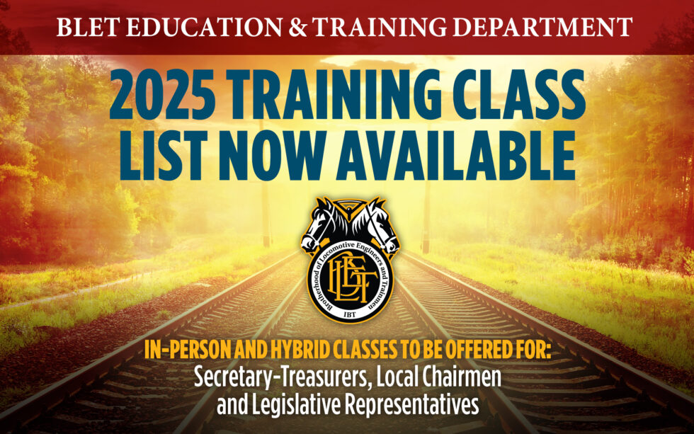 BLET Education & Training Dept. announces 2025 officer training ...